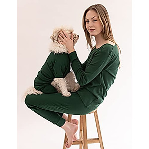 Leveret Dog Pajamas 100% Cotton Solid Uniform Green XXXL