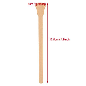 100pcs Disposable Wooden Waxing Spatulas Tongue Depressor Wax Applicator Sticks Facial Cream Spatulas Small Wood Craft Sticks for Waxing Body Hair Care