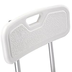 AW Medical Bath Shower Seat Adjustable Height Bathtub Bench Chair Stool with Armrest Back for Safety Support 220lbs