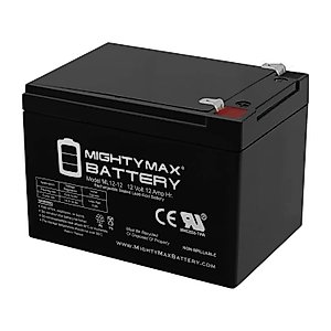 Mighty Max Battery ML12-12 - 12V 12AH F2 Battery REPL. 6DZM-10, 6-DZM-10