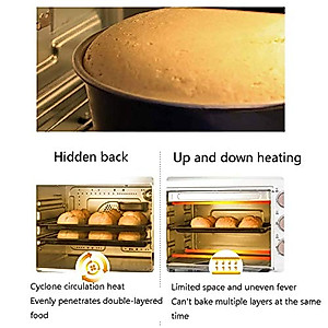 CZDYUF 20L Toaster Oven, Multi-function Stainless Steel Finish with Timer - Toast - Bake - Broil, Natural Convection - 1300 Watts of Power