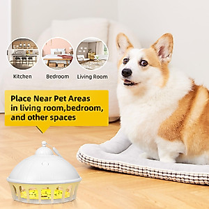 Upgraded Flea Traps for Inside Your Home,Flea Treatment with Light and 5 Flea Trap Refills,Flea Light Trap for Indoor,Flea Bombs for Home,Flea Killer Traps for Home, Friendly to Pets & Children