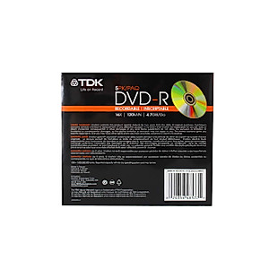 TDK DVD-R Recordable DVD Discs DVD-R47FS5