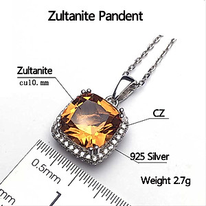 ZHUDJ Zultanite Pendant Sterling 925 Silver Sultanite Color Change Fine Jewelry Women Party Wedding