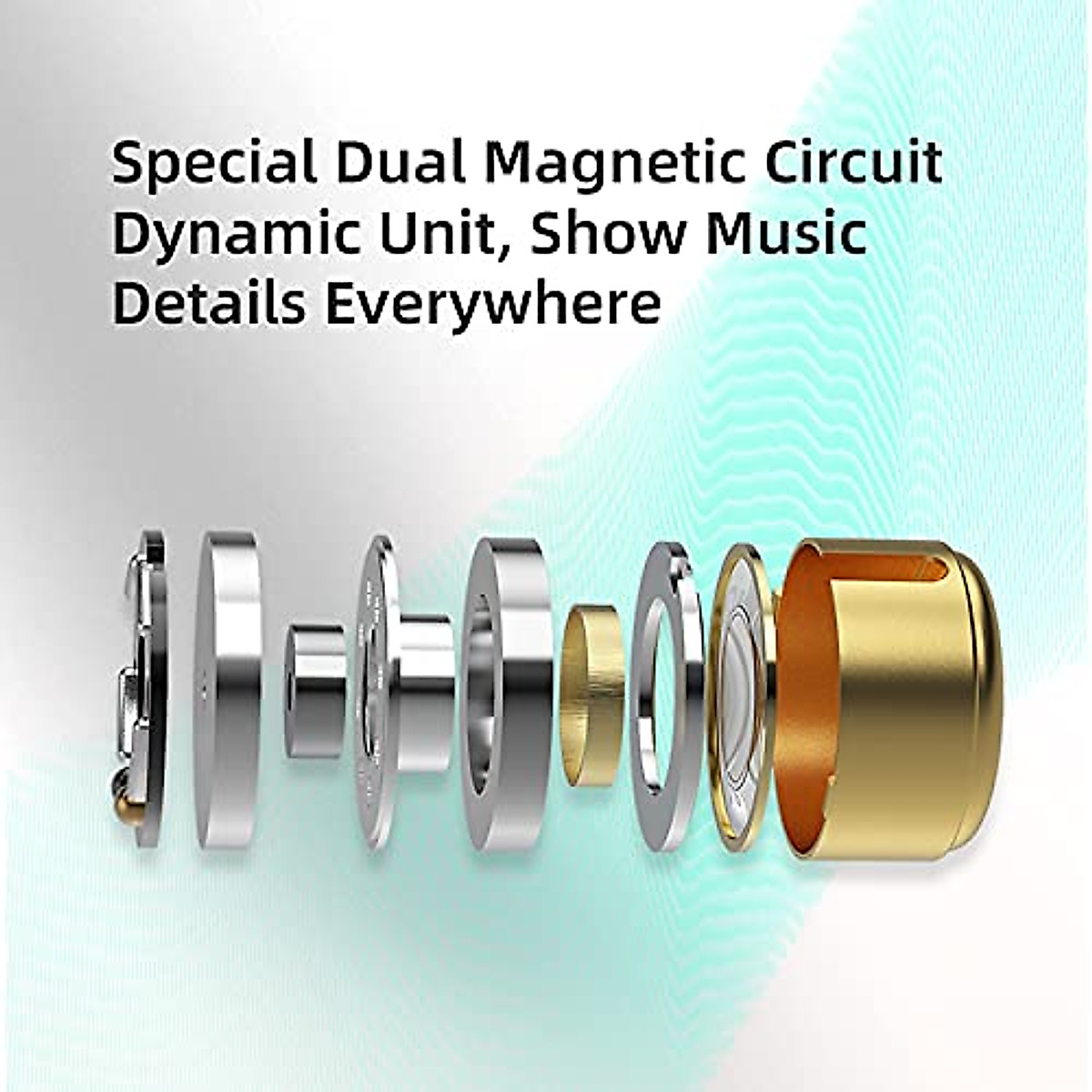 Sicanal KZ EDX PRO HiFi Earphone 1DD Dual Magnetic Circuit Dynamic Drive Music Earbuds Sports Headphone Noise Cancelling Headset with Detachable Upgraded Cable (Black, Without Mic)