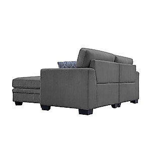 Legend Vansen 4PCS Corduroy Lounges Loveseat Couch Chaises Longues, Dark Grey