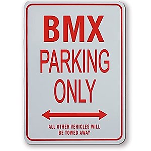 BMX Parking Only - Miniature Fun Parking Signs