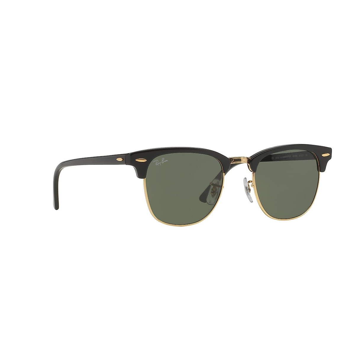 Ray-Ban RB3016 Clubmaster Sunglasses (51 mm, Solid Black G15 Lens Non-Polarized Lens)