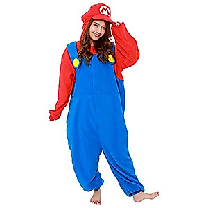 Super Mario Bros Kigurumi Onesie (Mario) (One Size) Multi