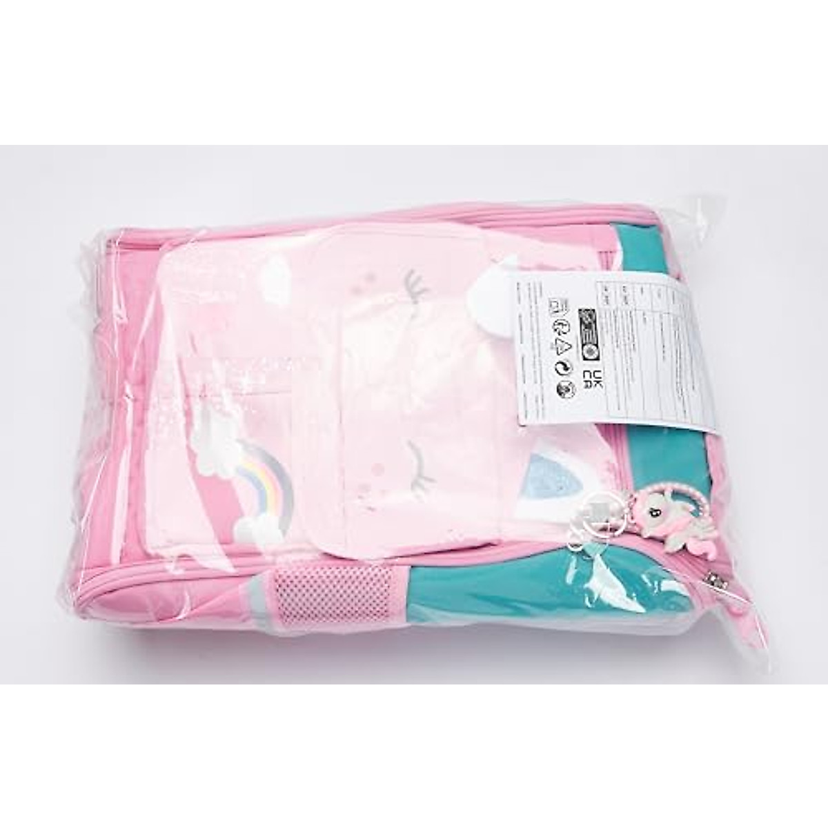 Tanou Girls Rolling Backpack with 6 Wheels, 16 Inch Lightweight Roller Backpacks for Girls Elementary, Carry-on Wheeled Backpack for School Travel, Over 4 Years Old, Pink Purple