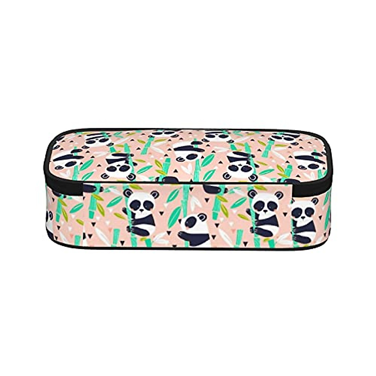 TEIKKIOP Panda Pencil Case Animal Print Pen Bags with Zipper and Compartment Cute Portable, Nude