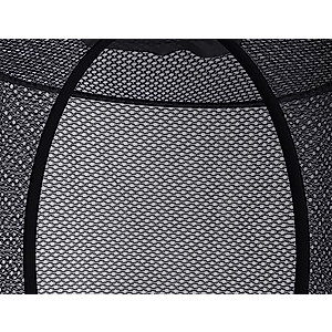 coastal rose 2Pcs Stuffed Animal Storage Foldable Stuffed Animal Net or Hammock Organizer, 5 Compartments Hanging Mesh Toy Storage Hammock for Kid Room Toys, Gloves, Hats, Socks(Black)