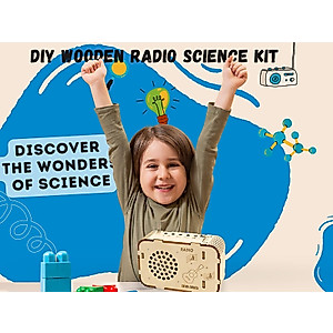 Pica Toys Wooden FM Radio Kit FM 88-108MHz - Science Experiment and Educational Project STEM Kit