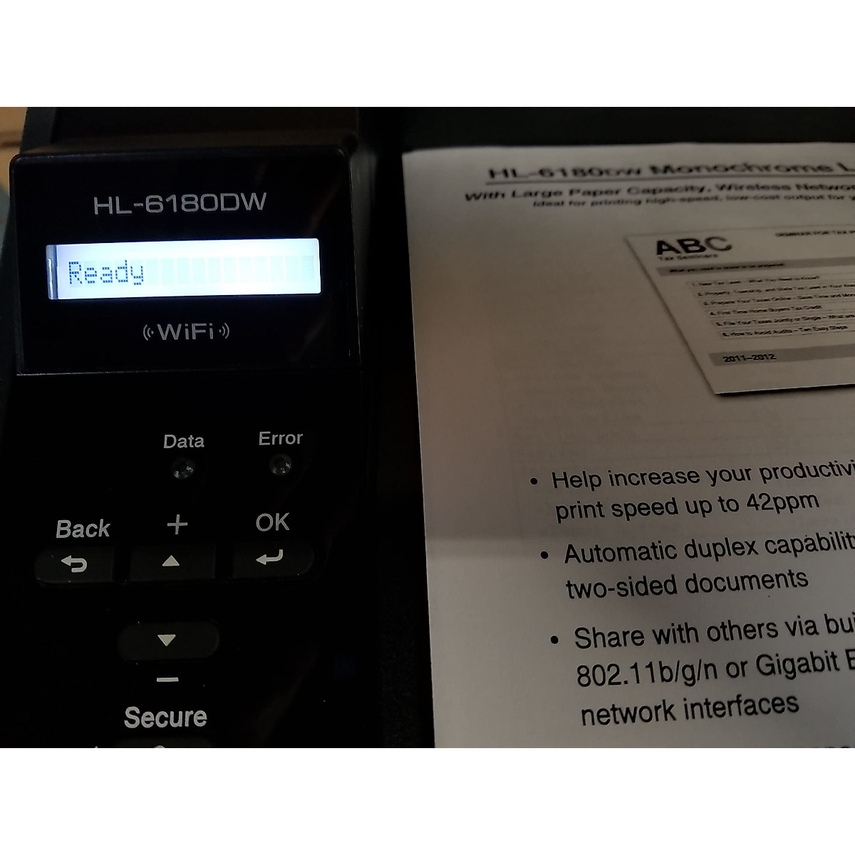 Brother Printer HL6180DW Wireless Monochrome Printer, Amazon Dash Replenishment Ready