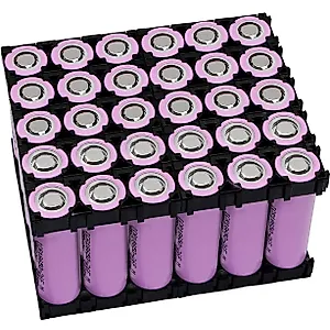 Heyiarbeit 5Pcs 5x6 Tandem 21700 Lithium Battery Holder Cell Spacer Bracket for DIY Battery Pack Hole Dia 21.7mm/0.85"