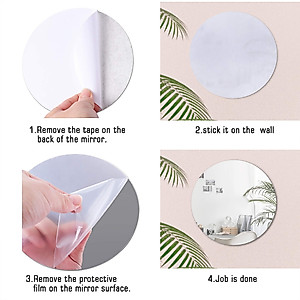 Amaonm Removable 3D Acrylic Mirror Surface Crystal Moon and Stars Wall Decal DIY Home Art Decor Wall Sticker Murals for Kids Boys and Girls Bedroom Room Ceiling Bathroom TV Background