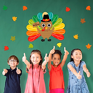 Turkey Bulletin Board Decoration Set Thanksgiving Turkey Cutouts Fall Classroom Decor School Supplies