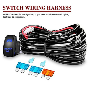 SKYWORLD 20 inch 288W Spot Flood Combo LED Light Bar Work Driving Lamp + 2 x 36W 4 inch LED Pods Fog Lights with 12V Rocker Wiring Harness Kit for Truck Tractor 4x4 4WD Car ATV UTV SUV Vehicles