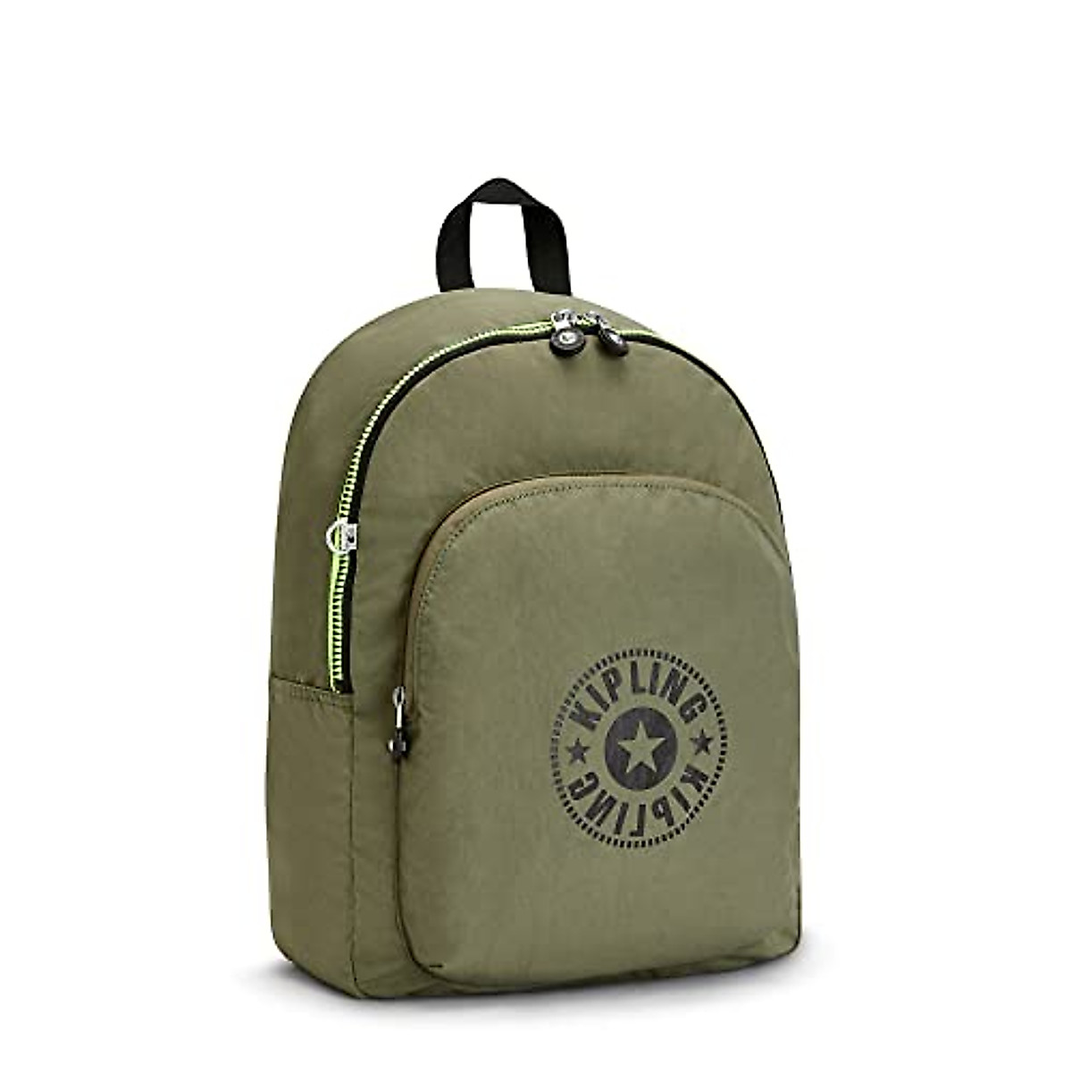 Kipling Curtis Laptop Backpack, Adjustable, Lightweight, Wide Shoulder Straps, Medium, Strong Moss C, 11.75''L x 15.75''H x 7.5''D
