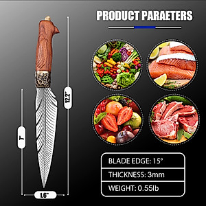 Golden Bird 5.5" Viking Knife & 7" Feather Knife