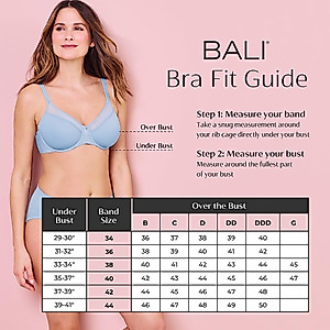 Bali Women's Bali Tracings Minimizer Underwire Bra, Nude,36DD