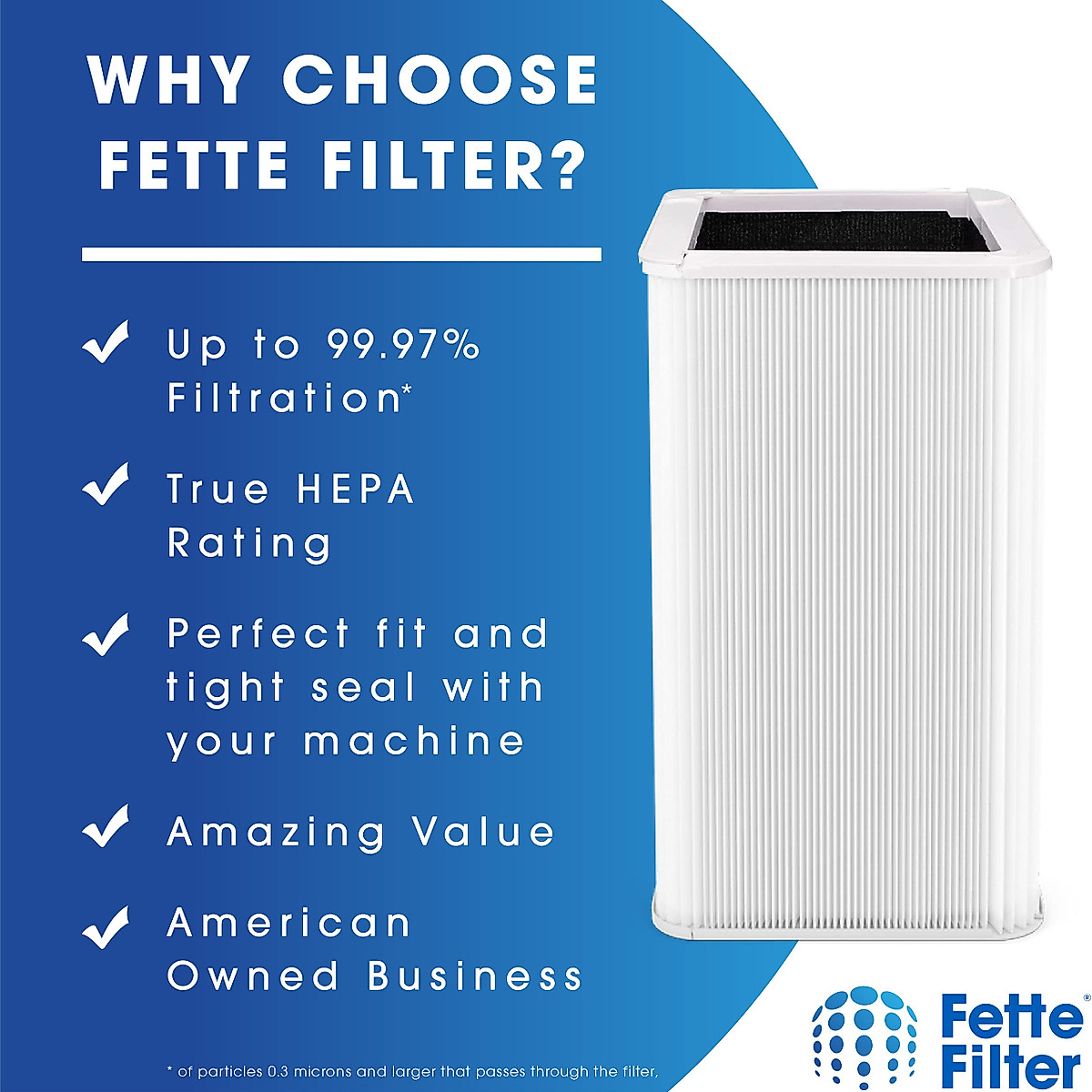 Fette Filter - 121 Replacement Filter Compatible with Blueair Blue Pure 121 Air Purifier with Particle and Activated Carbon - Pack of 1