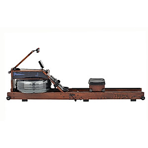 TRUNK Foldable Water Rowing Machine for Home Gym Fitness, Classic Solid Wood Rower Machine with Bluetooth Monitor Whole Body Exercise Cardio Training (Included a Phone Holder)