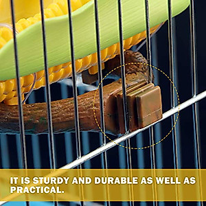 generic 1PC Corn Shaped Food Bowl Birds Water Dinking Feeder Plastic Feeding Supplies Creative Pet Feeder Pet Feeding Basin Food Feeder for Pet Bird Pigeon Parrot