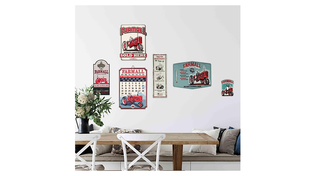 Vintage Farmall Calendar Sign - Perfect for Man Caves