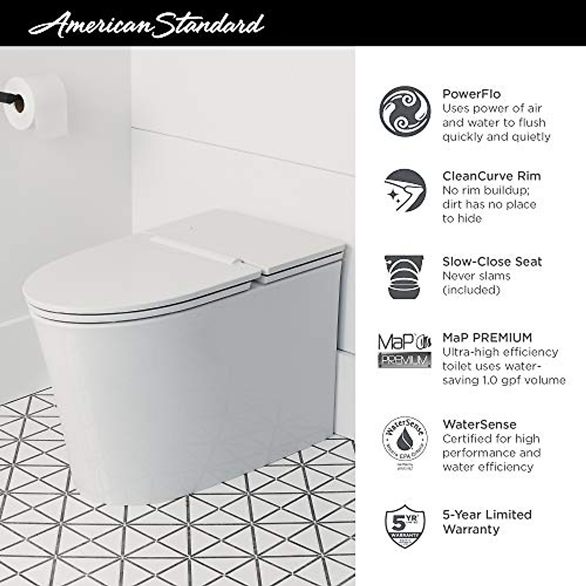 American Standard 2548A100.020 Studio S Toilet, White