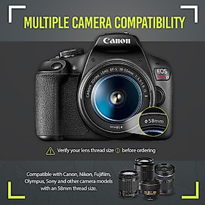 Ultra Deluxe Lens Kit for Canon EOS M50 Mark II with 55-200mm, Fujifilm XT-200 with 15-45mm, Nikon Z5 with 24-50mm, D3100, D3200, D3300, D5100, D5200, D5300, D5500 with NIKKOR 18-55mm Lens