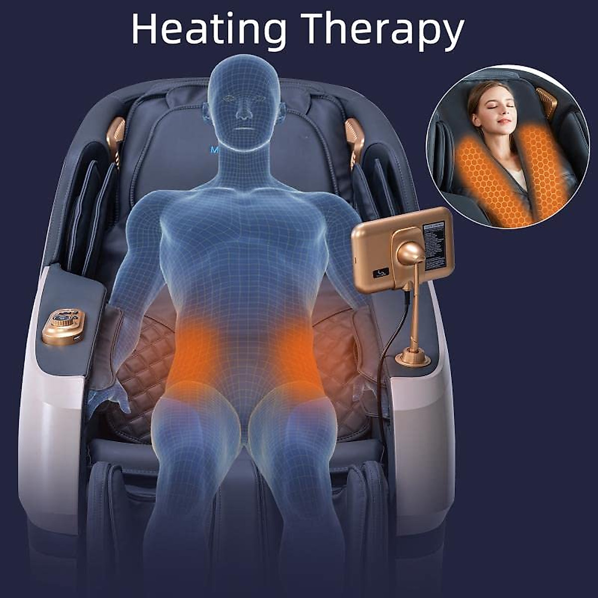 MassaMAX 4D Massage Chair, Full Body Recliner with Zero Gravity, Electric Extendable Footrest, AI Voice Control, Automatic Body Scan, Deep Yoga Stretch, Foot Rollers, and Heat (MT339-Magic Black)