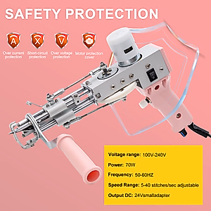 Tufting Gun Kit, 2 in 1 Cut Pile/Loop Pile Carpet Tufting Kit, Tufting Gun + Tufting Fabric 39 * 78 inches + Non-slip Fabric 39 * 70 inches + 12 Wool Balls Beginner's Carpet Maker Starter Kit