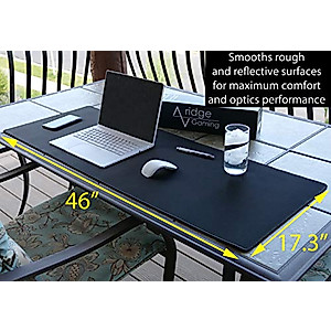 Pro Gaming Mouse Pad (5mm) | Traverse Ridge Massive 46 inch | 46x17.3x0.20 Extra Thick | Black/Black | Dense Weave Speed Poly, Superior Control | Stitched Edge, Washable, Giant Large Desk Mat