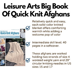 Big Book of Quick Knit Afghans-24 Quick & Easy Solid-Color Wraps