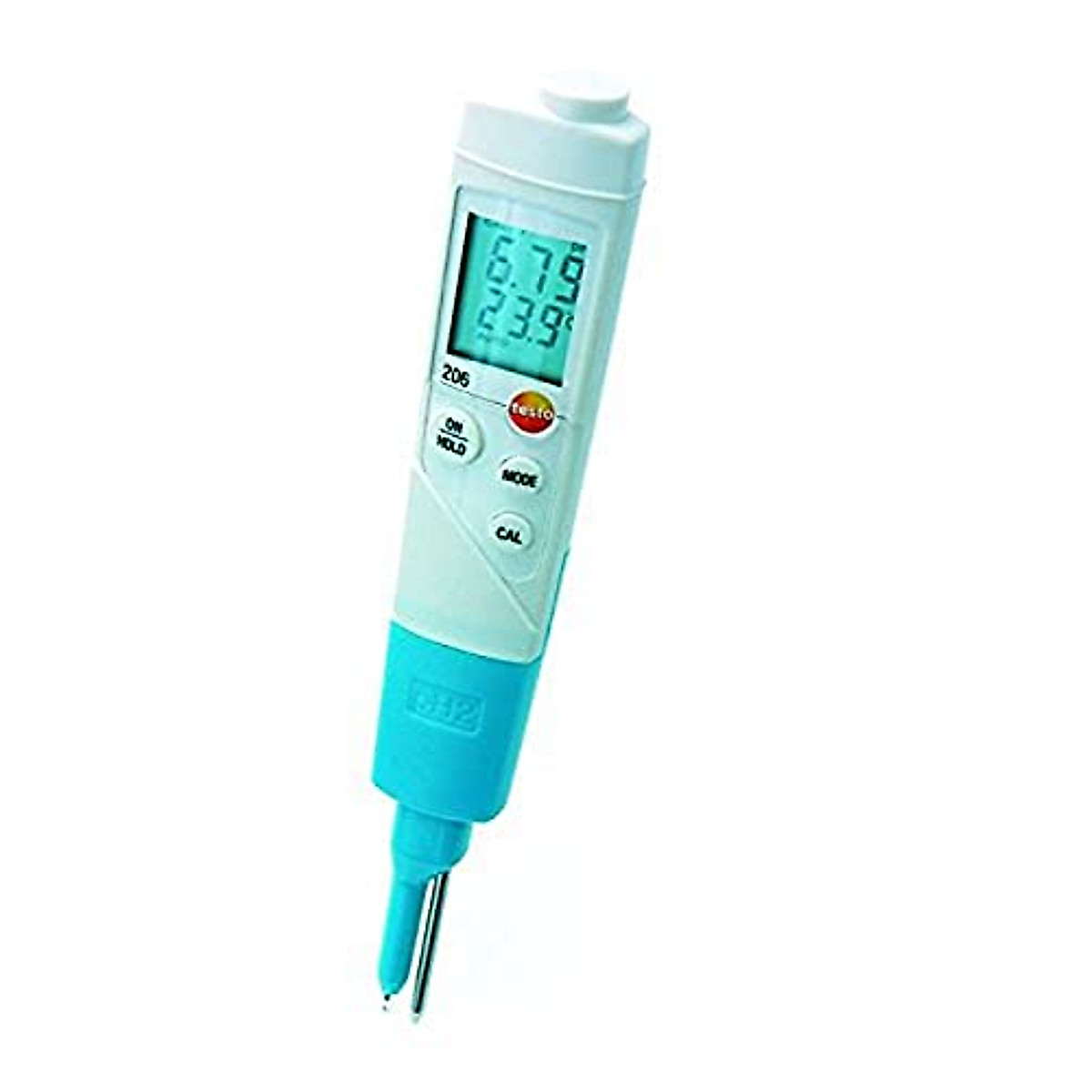 Testo 0563 2062 Compact pH2 Meter Instrument Kit, 0 to 14 pH Range, +/-0.02 pH Accuracy, 0.01 pH Resolution