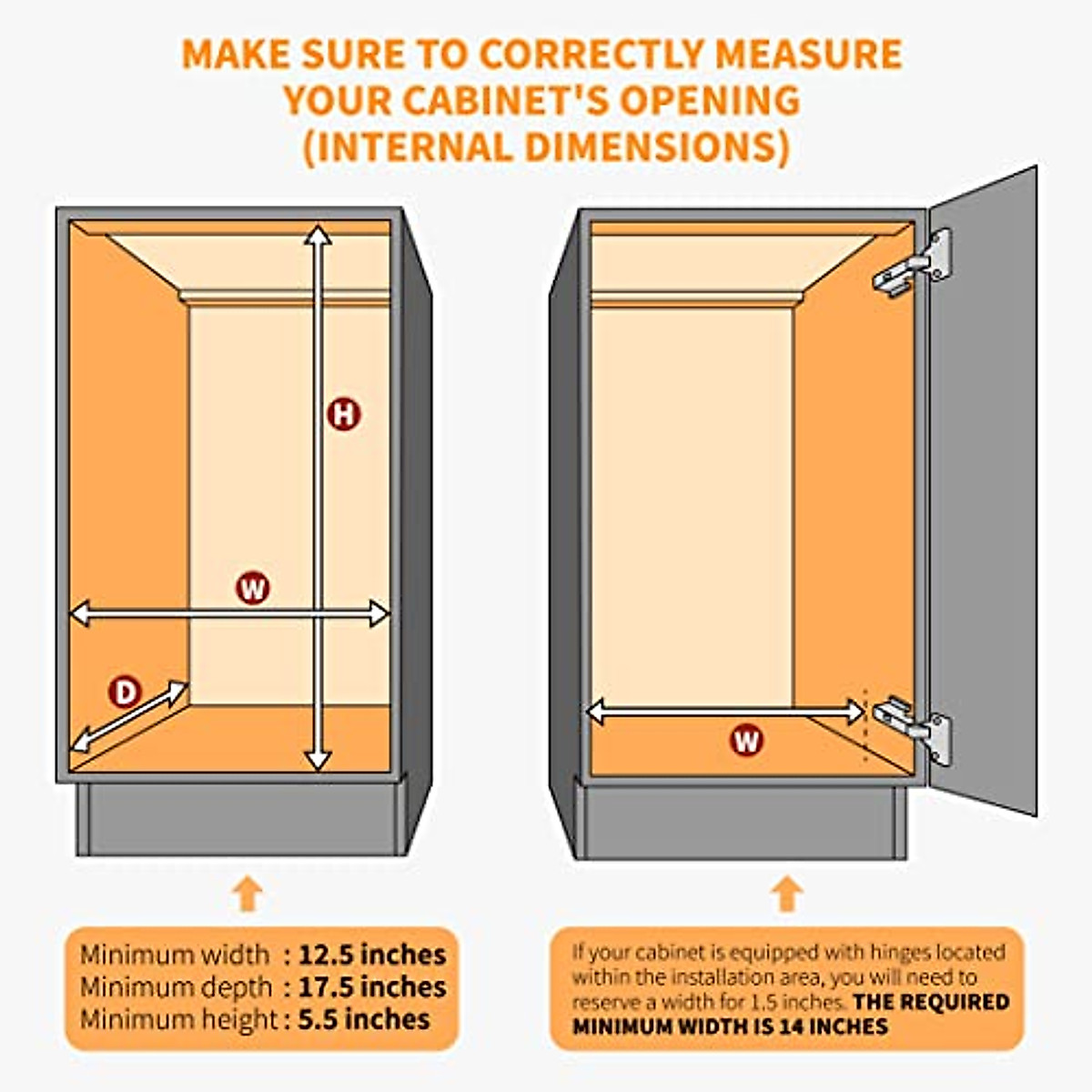 GROWLING Pull Out Cabinet Organizer, Heavy-Duty Slide Out Shelves, Sliding Wire Baskets Drawer Storage for Kitchen, Bathroom, 12" W x 17.3" D x 5.4" H, Chrome Finish.