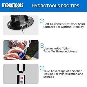 Swimline HYDROTOOLS 2 Section Niagara Rainfall Solar Shower 7 Feet | Adjustable Head & Foot Tap Spigot | 10 Gal Capacity Up to 140 Degrees | Environmentally Friendly | Outdoor Backyard Poolside Spa