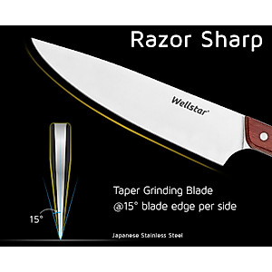 Chef Knives Set, 6-Piece Kitchen Knife Set, Sharp Professional Cooking Knives with High-Carbon-Stainless-Steel Blades