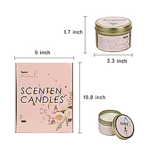 Flower & Wood Scented Candles Gift Set of 12 & 6 Pack Bulk