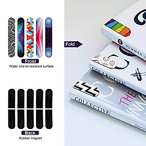 MWOOT 30 Pieces Optical Magnetic Bookmark,Assorted Magnet Book Markers Set,Colorful Magnetic Page Clips Markers for Students Teachers School Home Office Reading Supplies,30 Styles