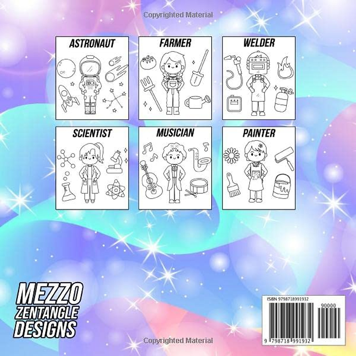 Occupations Coloring Book for Kids Ages 3-8: Cute Learning Coloring Pages for Girls and Boys Filled with Different Jobs and Professions