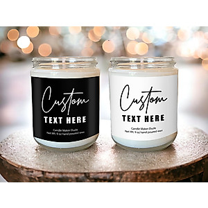 Candle Maker Dude Personalized Gifts Custom Candle - 40+ Scents, Perfect for Birthday, Christmas, Valentine’s Day, Funny Gag Gifts, Unique Gifts for Women And Men (White Label)
