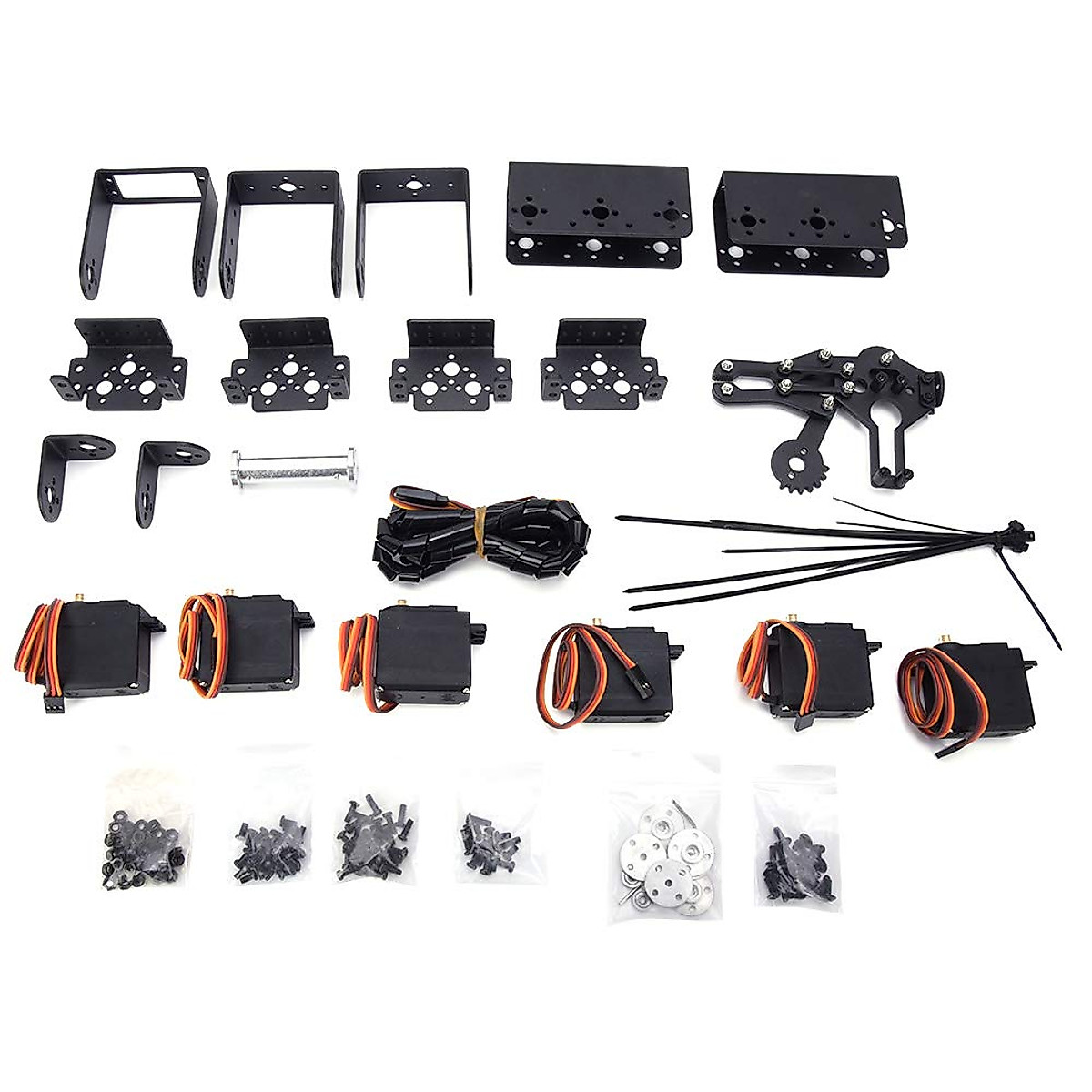 Arm Mechanical Robotic Clamp Claw Kits,6DOF Robot Mechanical Arm Clamp Claw Kit DOF Manipulator Industrial Robot Parts