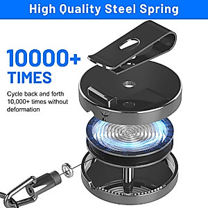 3 Pcs Heavy Duty Badge Reels Retractable Badge Holder, Selizo Metal Retractable Keychain Badge Reel ID Badge Holder Retractable with Belt Clip Key Ring for Key Name Card Holder