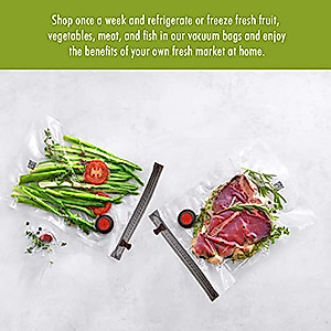 ZWILLING Fresh & Save 30-Piece Small Vacuum Sealer Bags, 1/2 Gallon Reusable Snack Bags, Meal Prep