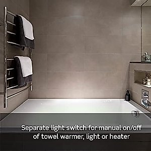 Leviton DHD05-1LW Dual Combination Humidity Sensor with Separate Light Switch, automate bathroom exhaust fan, air circulation, moisture control, ¼ HP, Single Pole/Single Pole, White