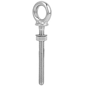Jerliflyer Long Eye Bolt, 316 Stainless Steel Smooth Edge Heavy Duty Long Eye Bolt Screw Loop Hole Lightweight Lifting Long Eye Bolt for Ships, Trucks, Caravan(ZWS6705-6)
