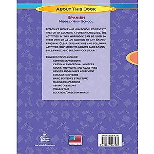 Skills for Success Spanish Workbook Grades 6-12 , Middle School and High School Vocabulary Building, Grammar Practice for Homeschool or Classroom (128 pgs)