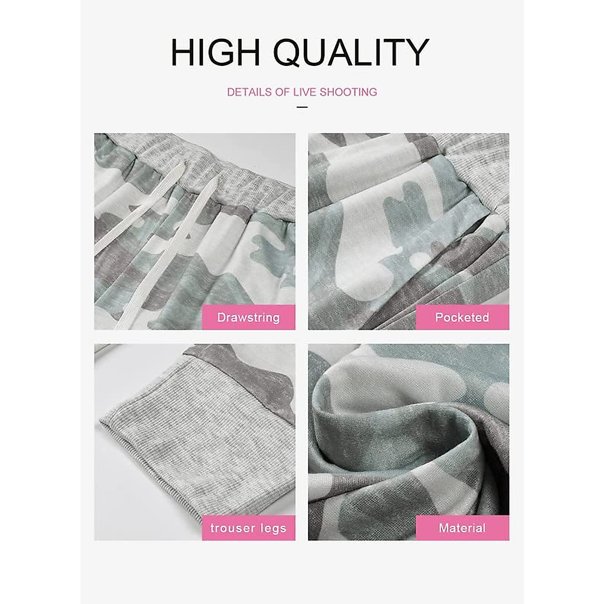 Dokotoo Womens Fashion Casual Summer Front Roomy Pockets Army Drawstring Elastic Waist Cotton Comfy Jogging Pants Jogger Pants Sweatpants S